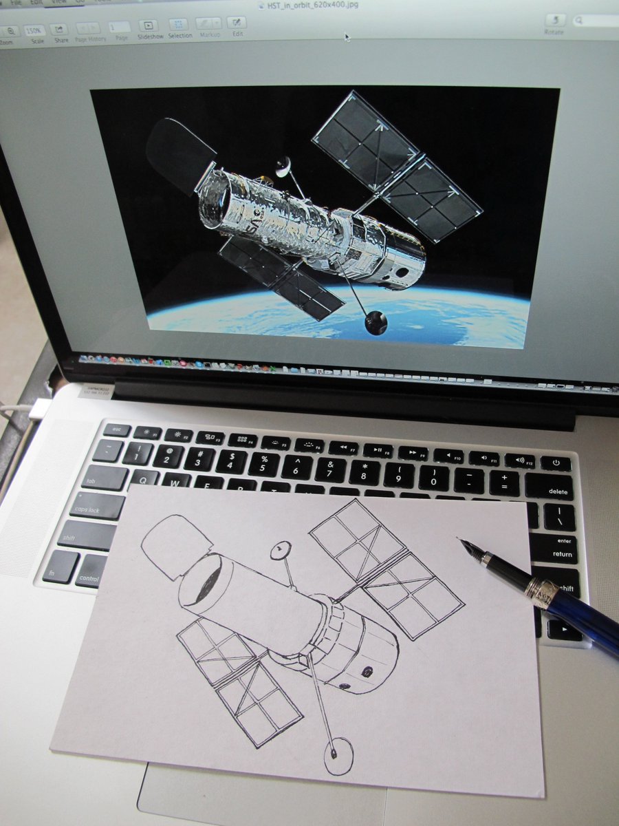 Hubble Space Telescope Drawings