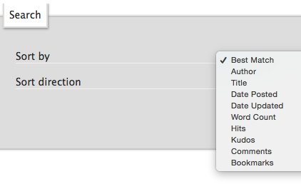 ao3のSearch Worksにおける検索方法について - posfie