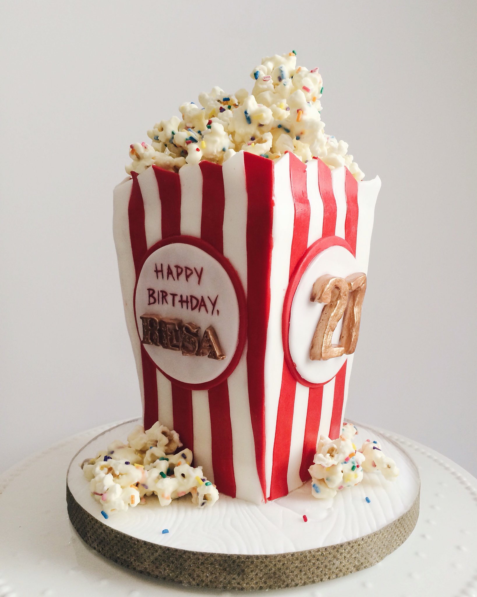 Popcorn Bucket Cake