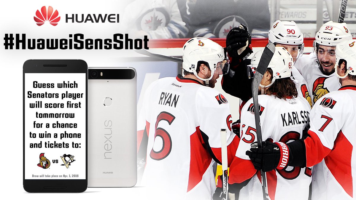 Tweet #HuaweiSensShot & the #Sens player to score first to get in a ...