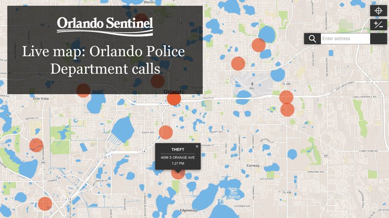 Live map: track orlando police department’s active calls for service ...