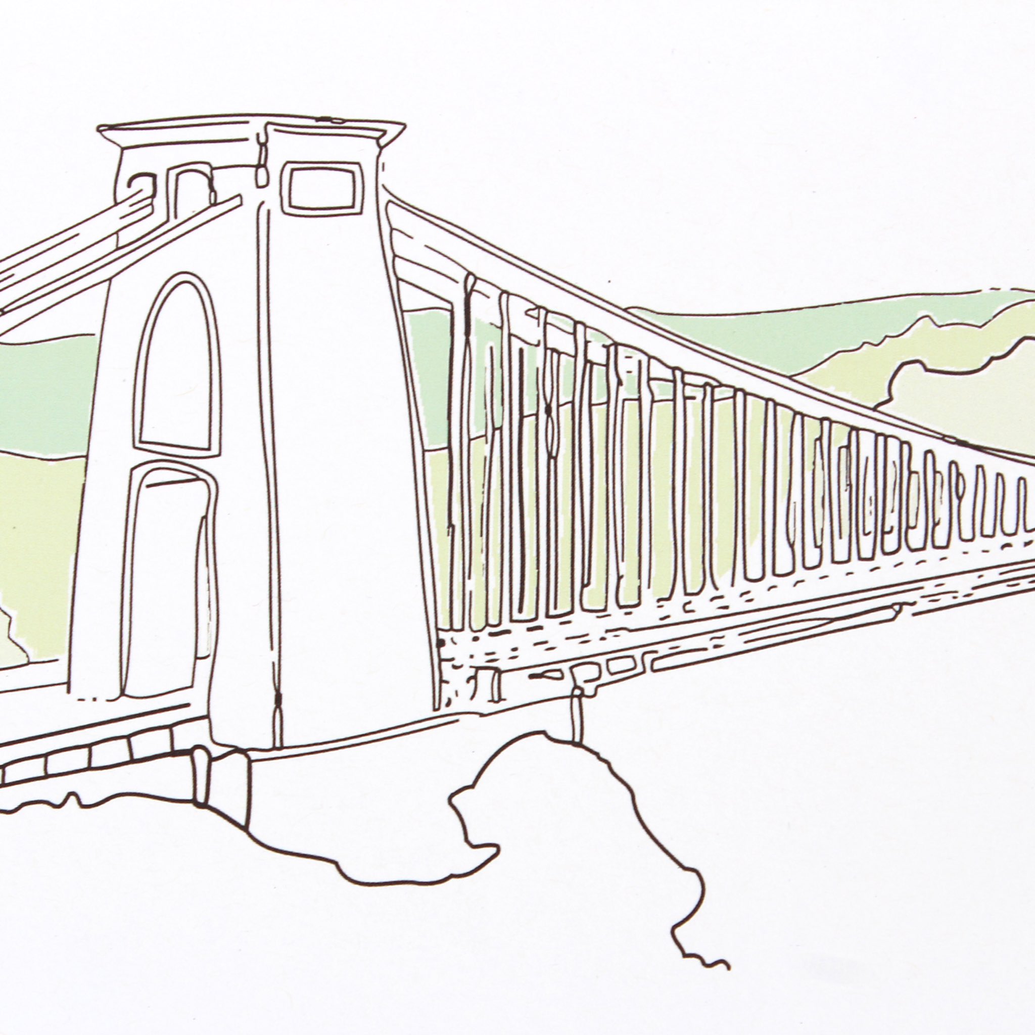 Suspension Bridge Drawing