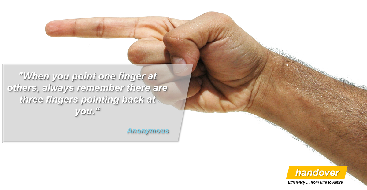 One Finger Pointing Three Pointing Back