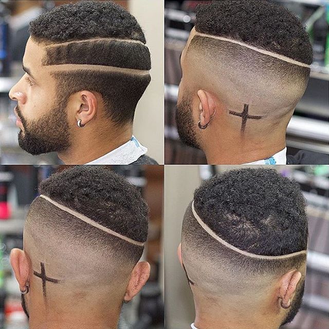 High Top Fades With Designs