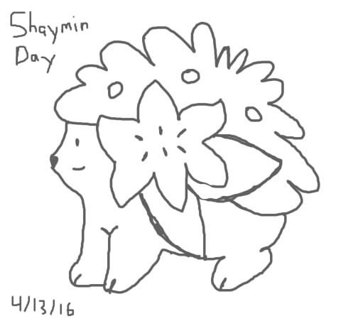 Shaymin Pokemon Coloring Pages