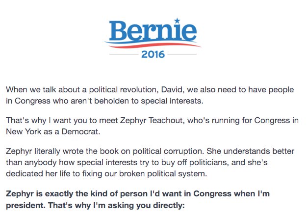 Bernie Sanders: This is new: Bernie Sanders lending his name to ...