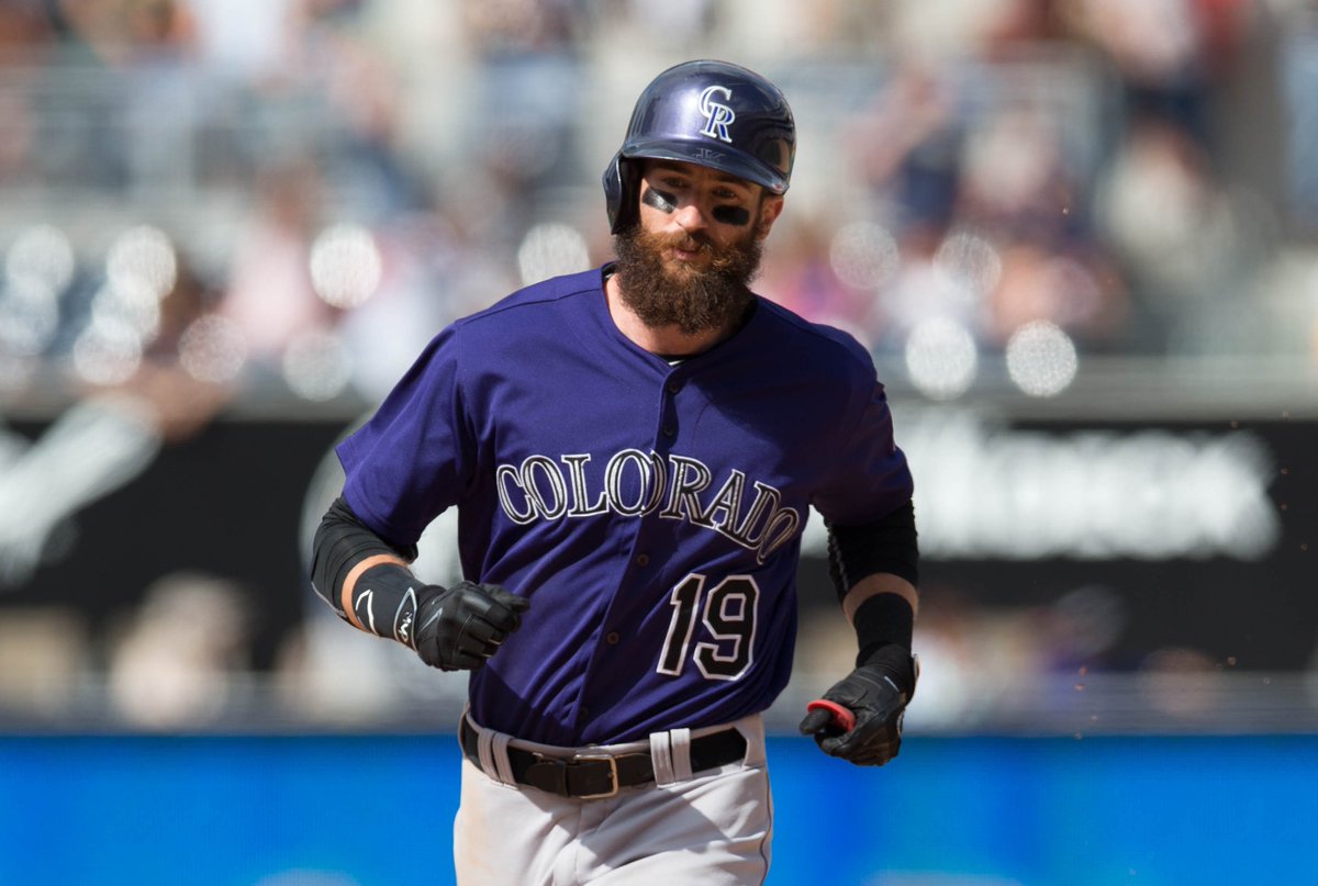 Triple by @Chuck_Nazty. Sac fly by Story. #Rockies take an early 1-0 ...
