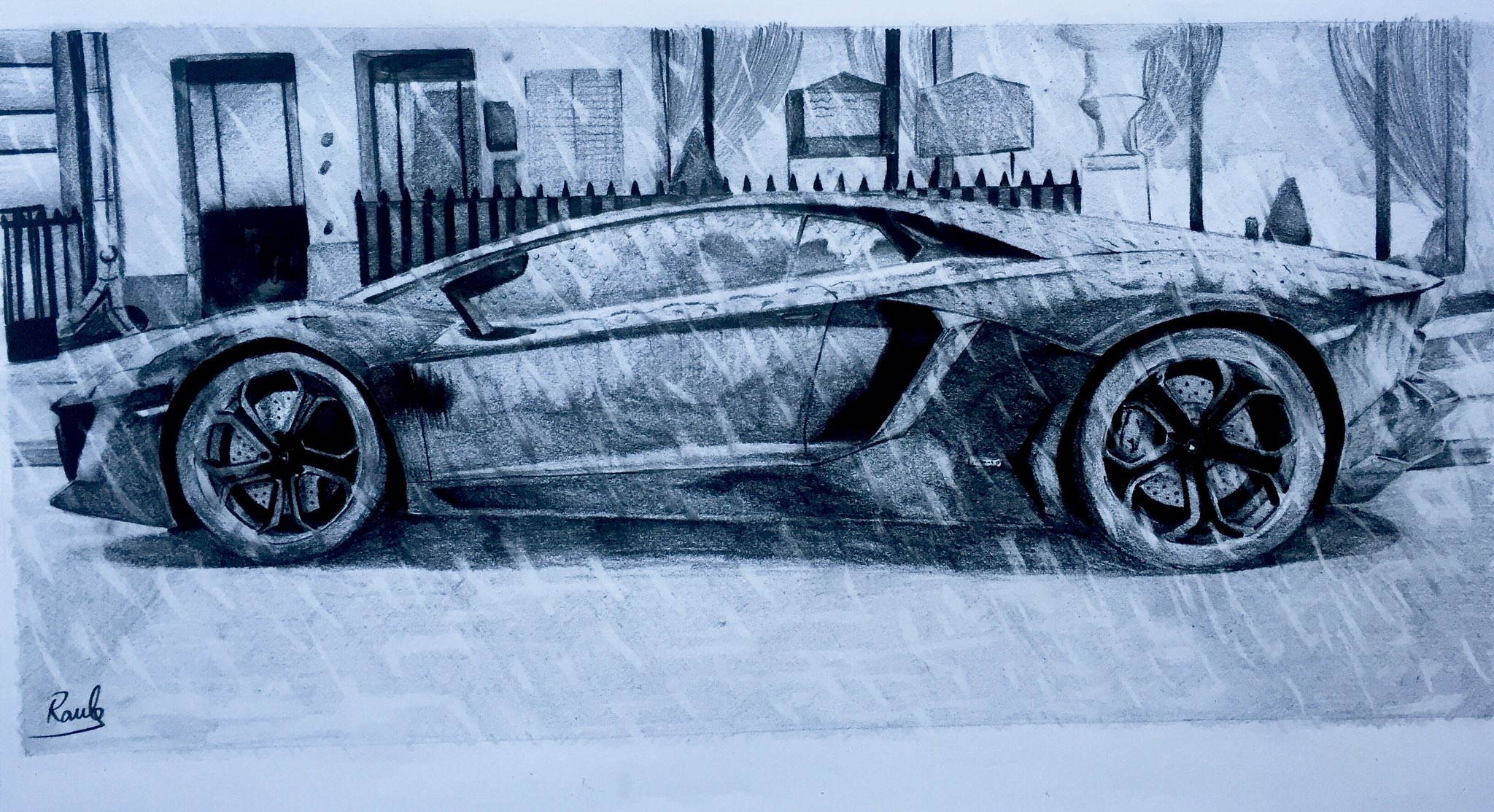 Lamborghini Aventador Drawing Lamborghini Aventador Lp700 4 Drawings
