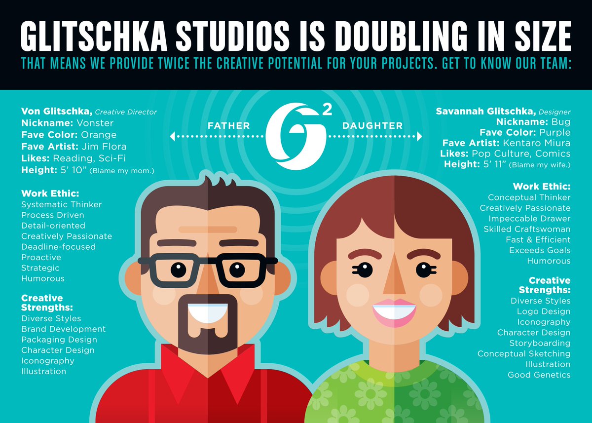 Von Glitschka on Twitter: "Glitschka Studios is doubling in size. I welcome my daughter ...