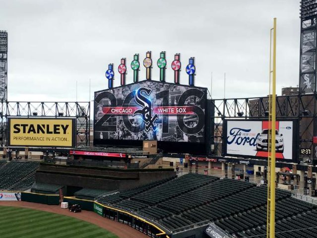 The White Sox' new scoreboard is complete, ready for opening day on ...