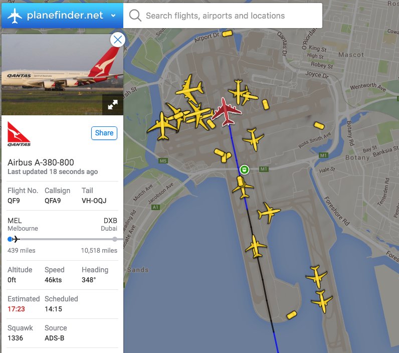 UPDATE Qantas QF9 landed runway 34L at Sydney, 7 airport vehicles ...