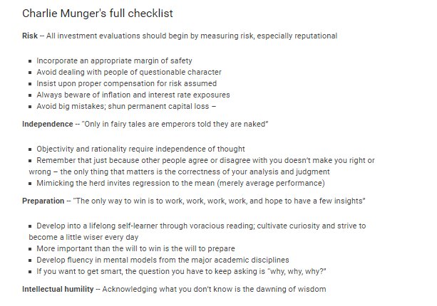 Charlie Munger: Checklist Investing | ValueWalk - Exclusiv | Scoopnest Charlie Munger: Checklist Investing | ValueWalk - Exclusiv | Scoopnest