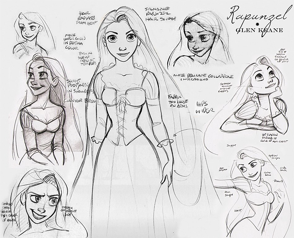 Glen Keane Tangled Rapunzel