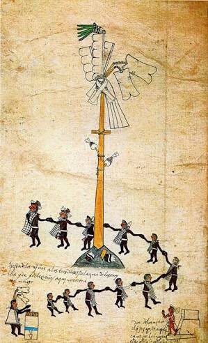 La ceremonia de la veintena xocotl huetzi o caída del fruto. en ella ...