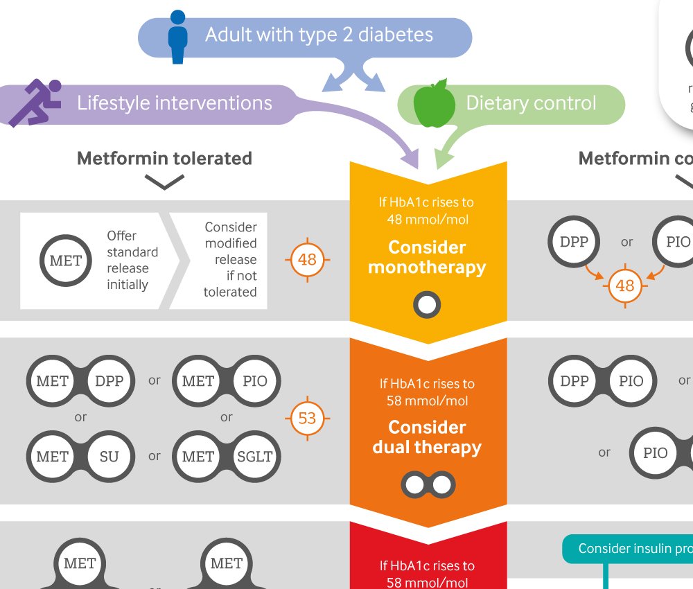 [infographic] Type2diabetes in adults: NICE guidance on single/dual ...