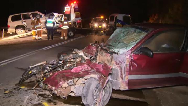 Eight people hospitalised with injuries from a three-car crash at ...