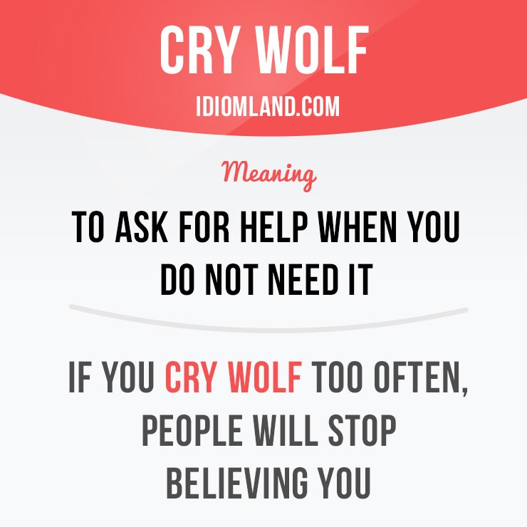 Cry Wolf Idiom