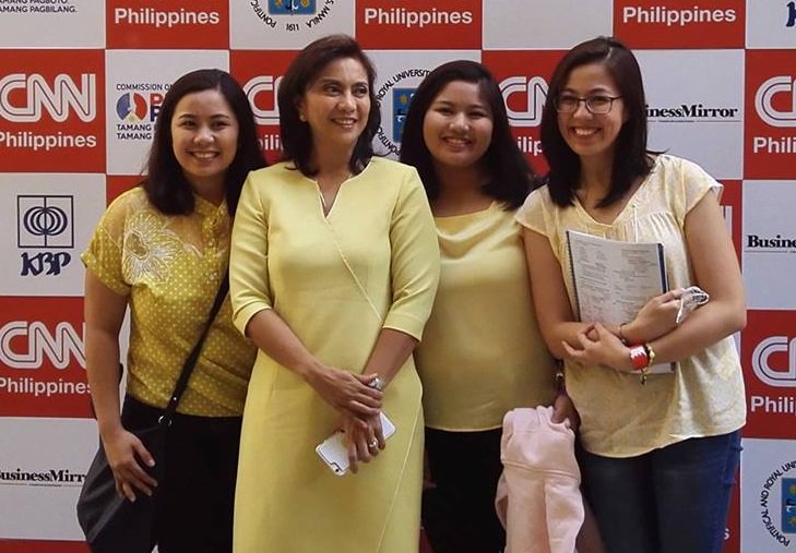 Leni Robredo arrives at UST with her daughters for the ...