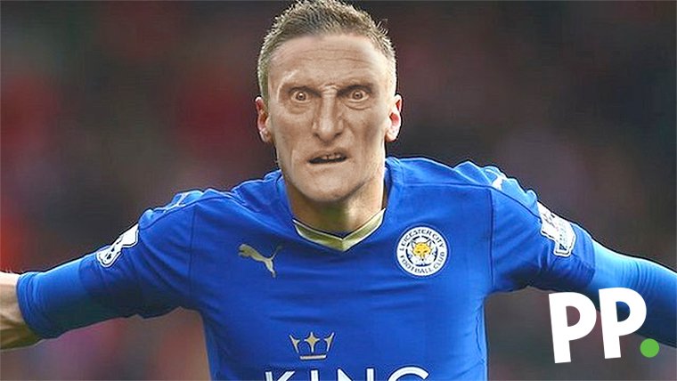 Jamie 'steptoe' vardy celebrating his goal! - scoopnest.com