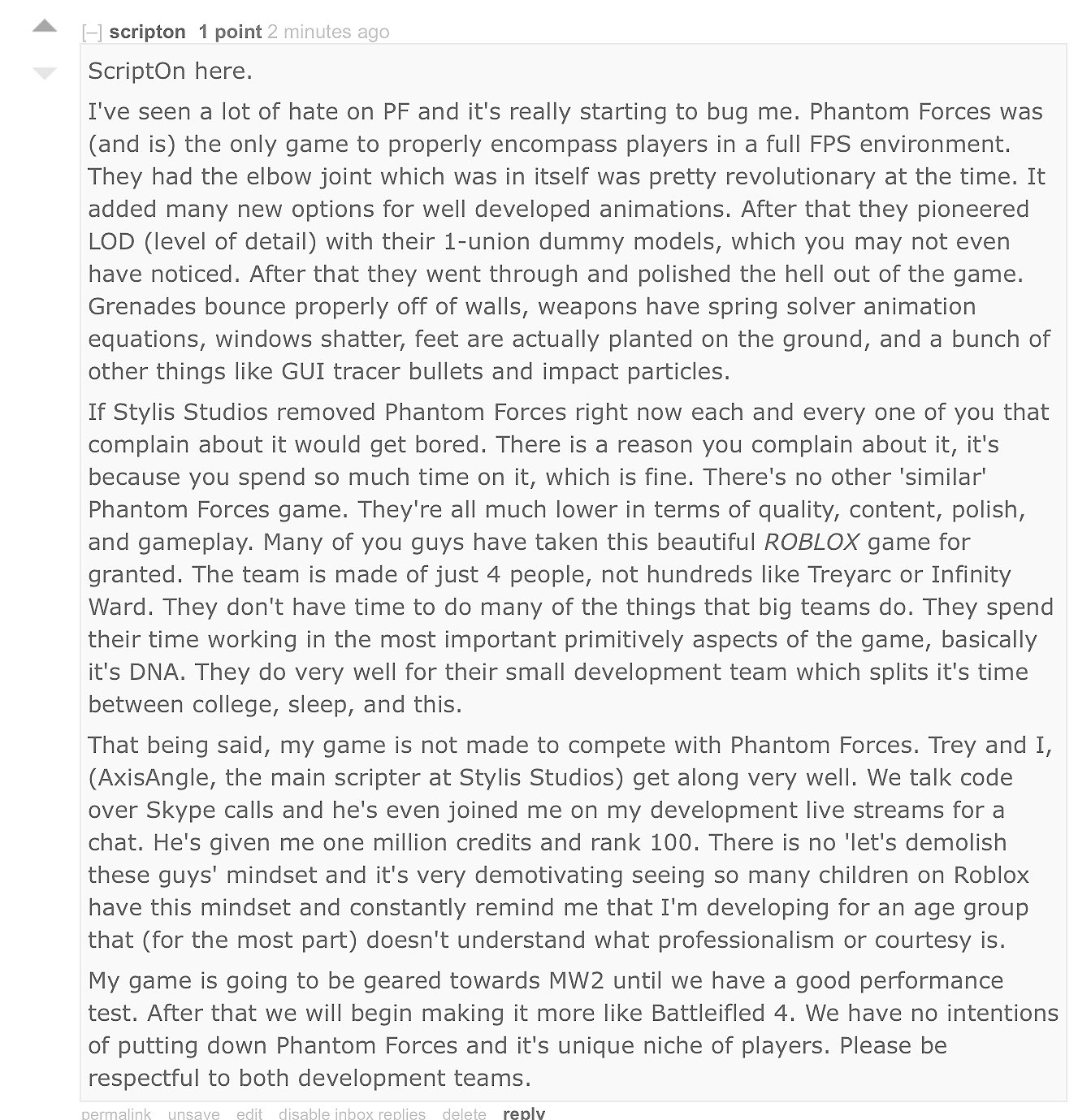 ScriptOn on Twitter: "People have been putting Phantom Forces down a lot lately. Here are my ...