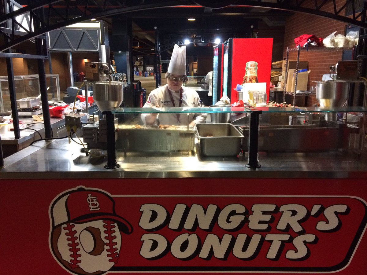 Time to make the (Dinger's) Donuts #OpeningDaySTL https://t.co ...