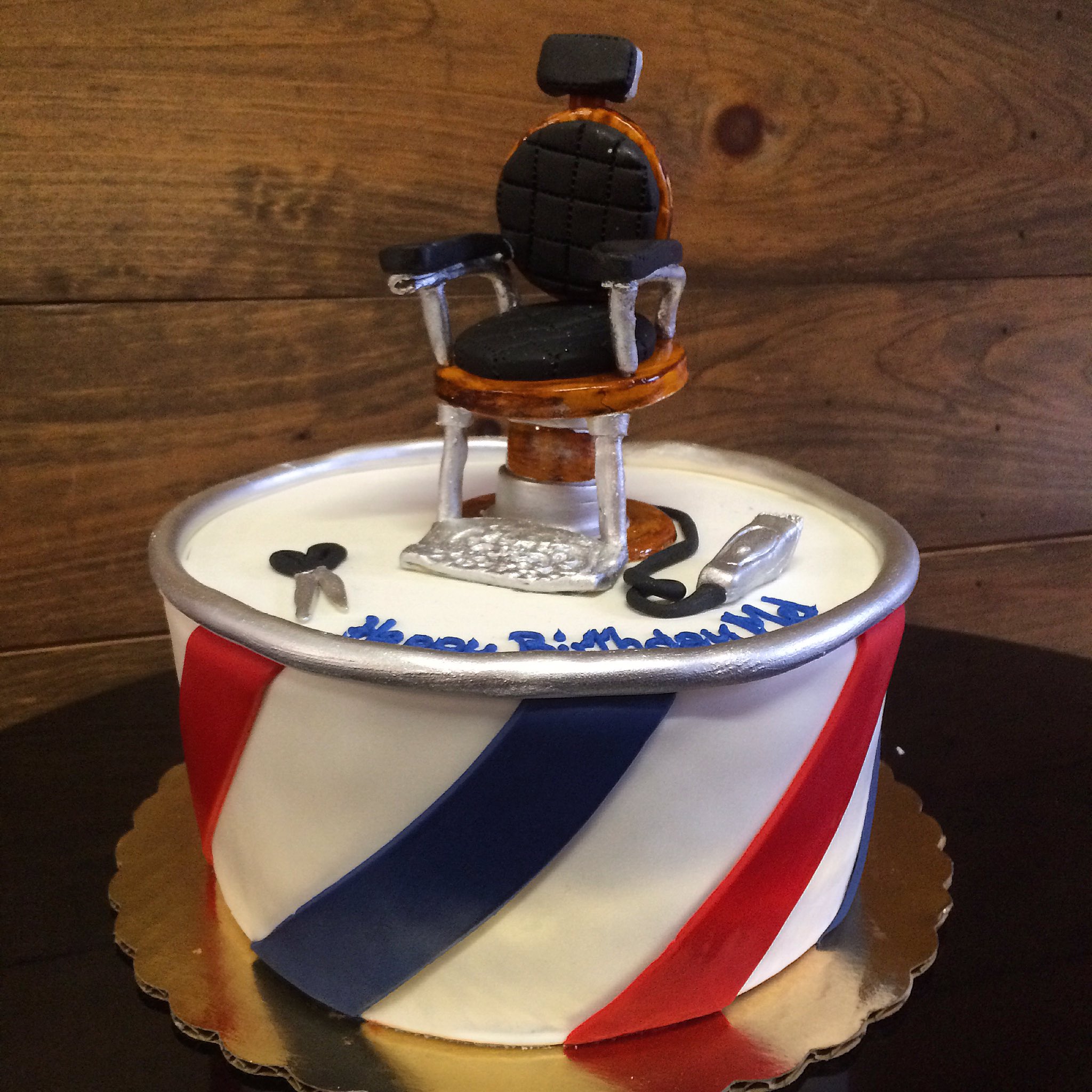 Barber Chair Cake