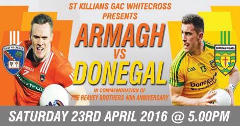 Something worth commemorating. Armagh V Donegal Sat 23rd April Whitecross.