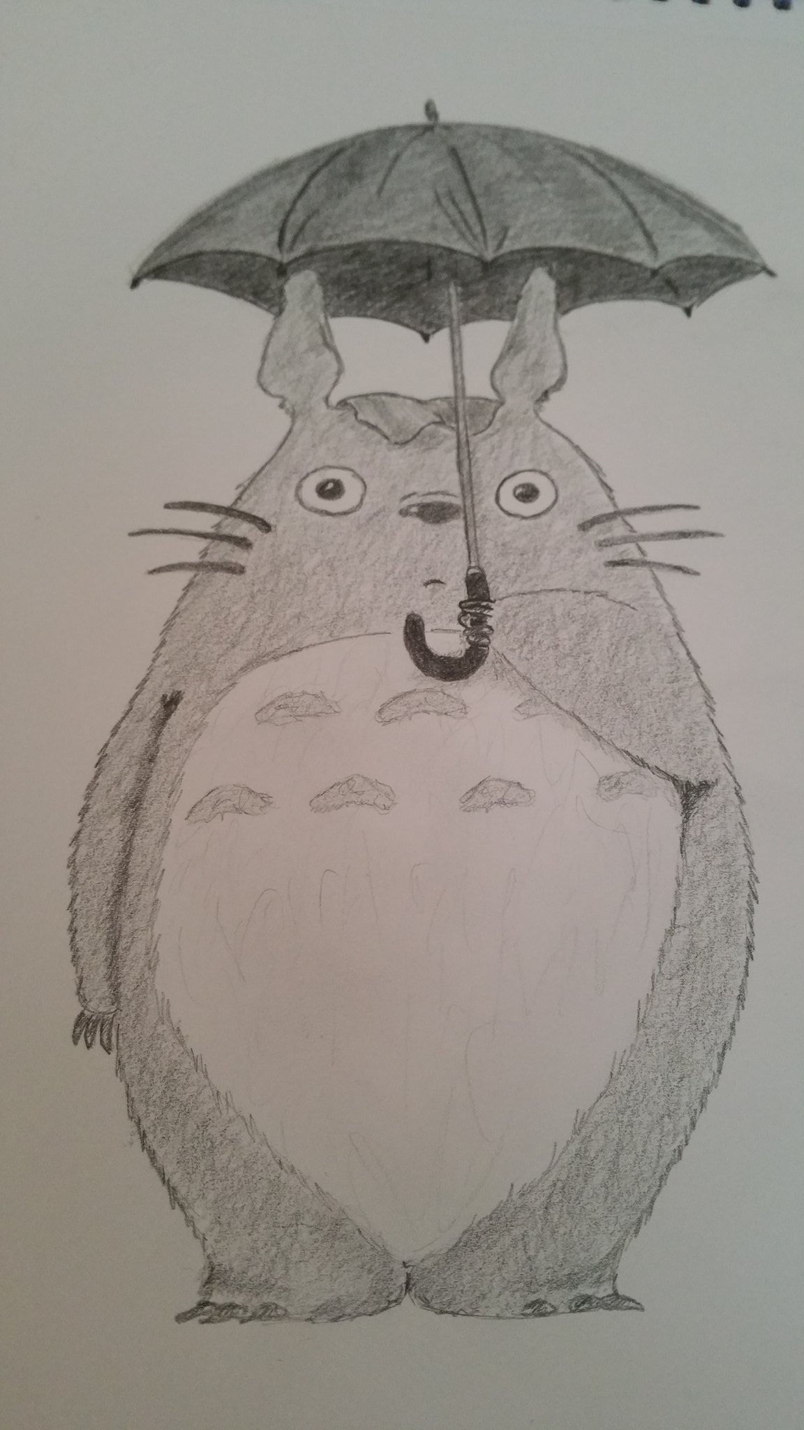 Totoro Umbrella Drawing