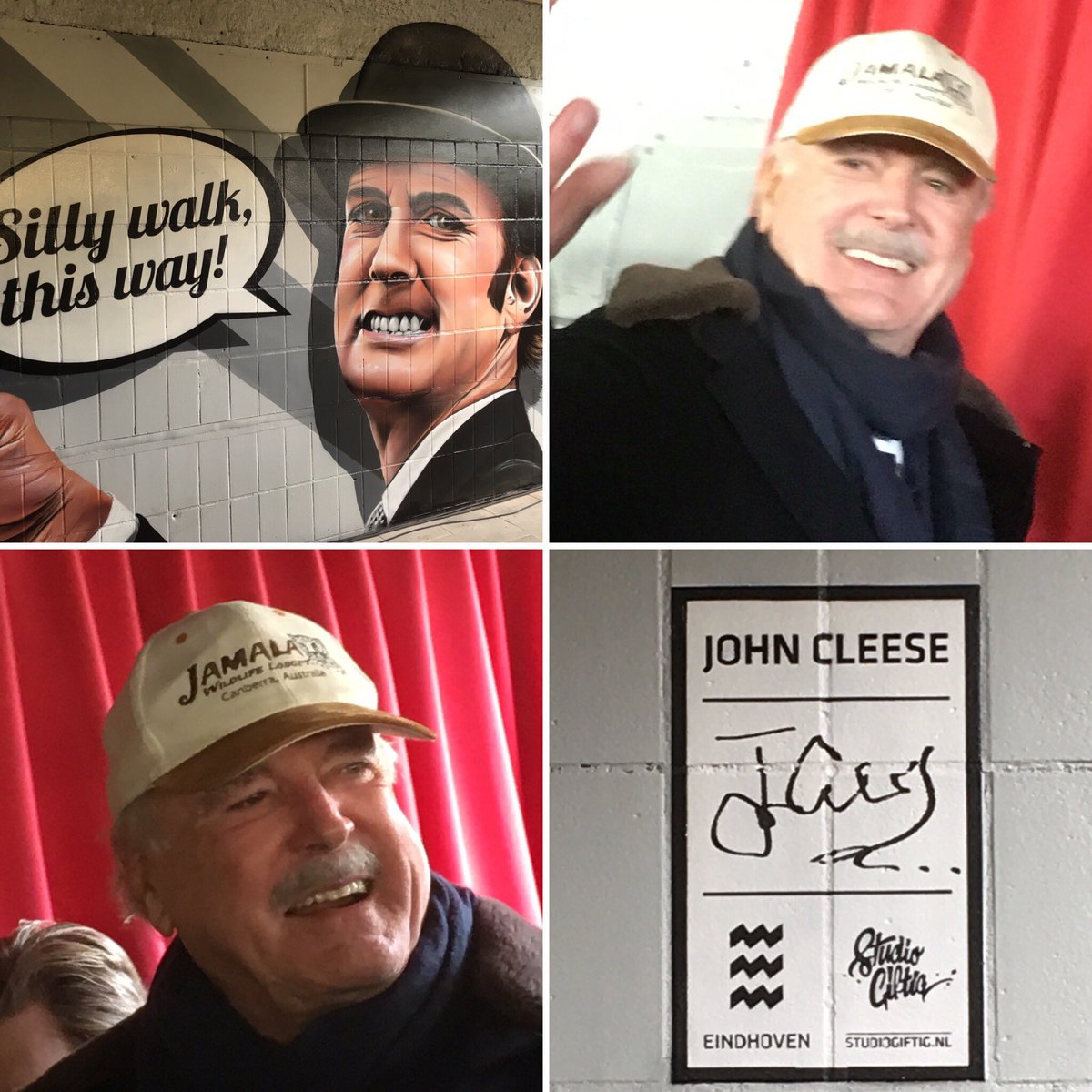 Grafitti John Cleese Silly walk in Eindhoven | Kunst in de Wijk