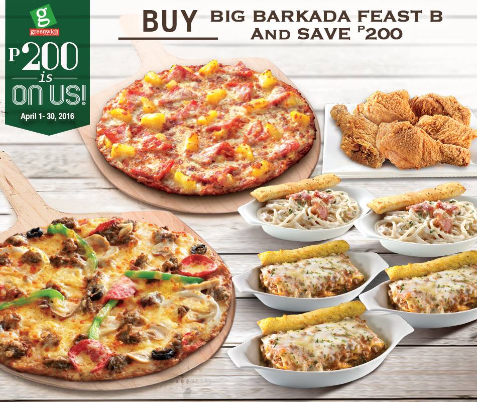 greenwich menu promo