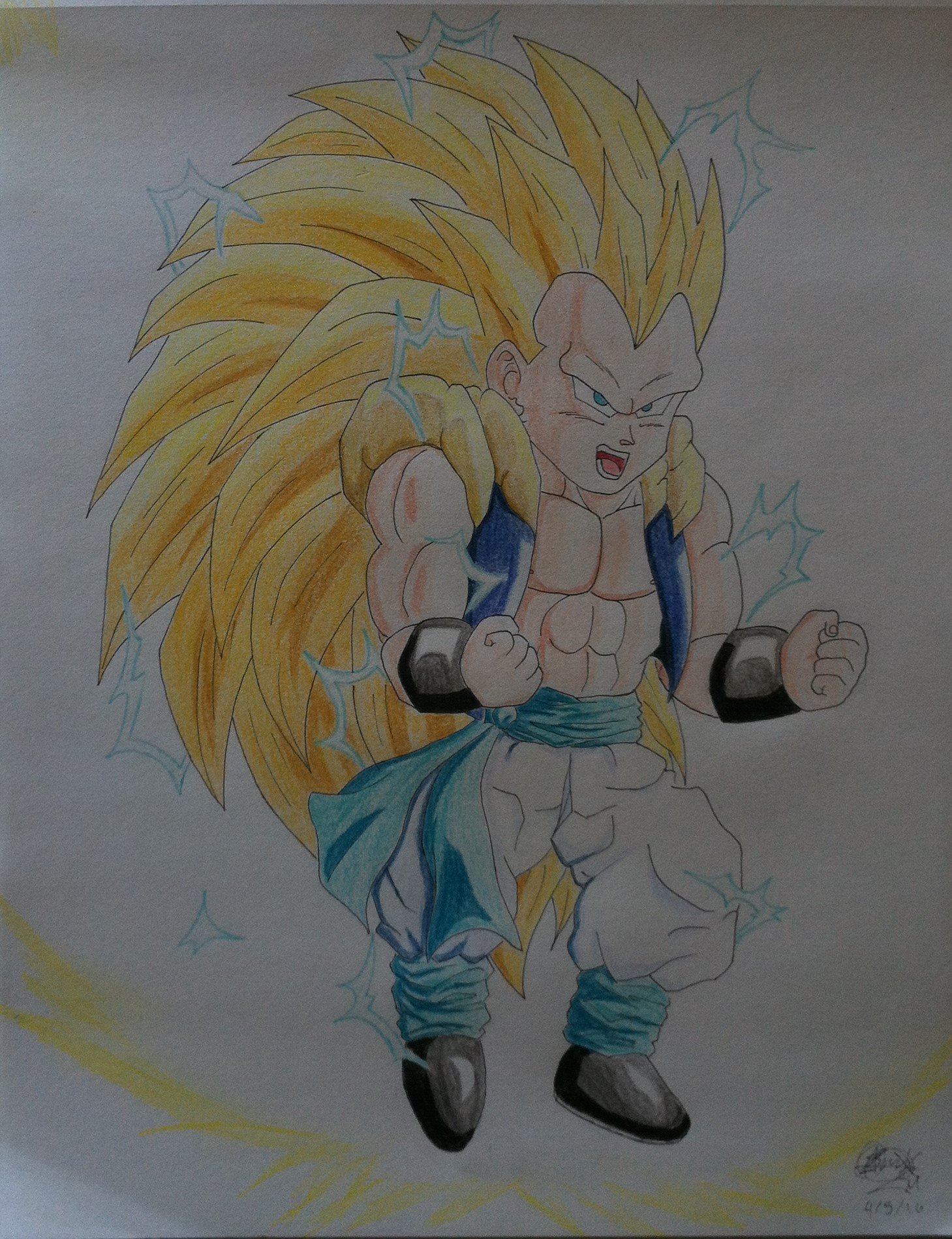 Ssj3 Gotenks How To Draw