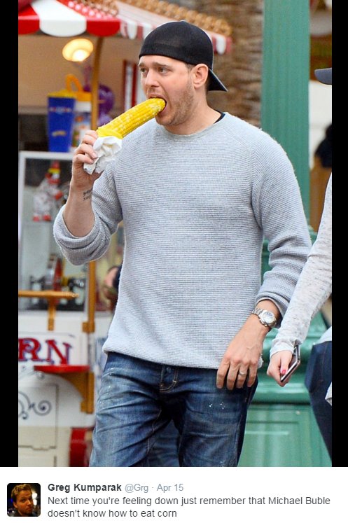 Michael bublé failing to eat corn on the cob correctly is the latest ...