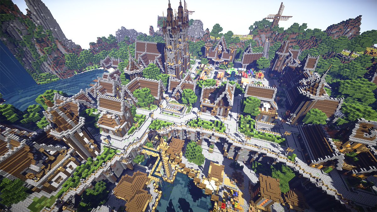 Minecraft Medieval Town Square