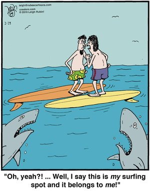 Funny Surfing Cartoon