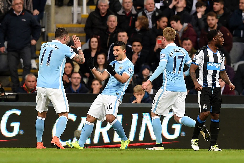 And NUFC 1-1 MCFC at the break - aguerosergiokun's goal gave Man City ...