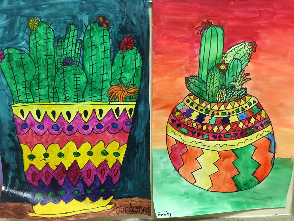 Mexican Folk Art Cactus Watercolor Painting, I Created For, 51% OFF