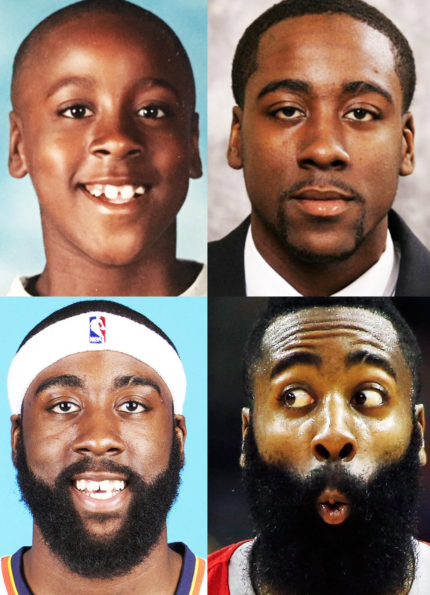 James Harden Beard Evolution