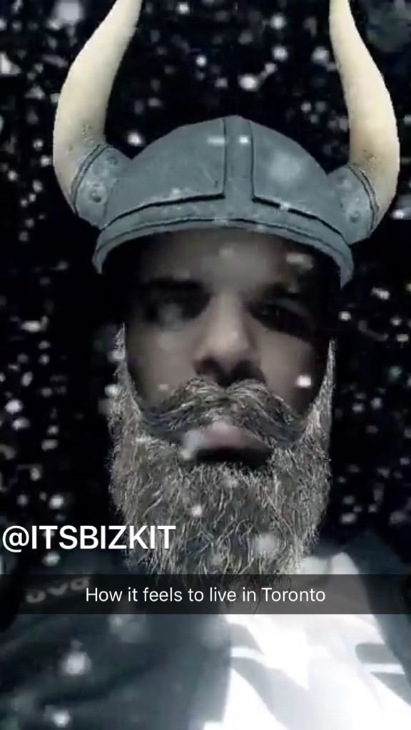 Drake on Snapchat - "How it feels to live on Toronto" (Courtesy of ...