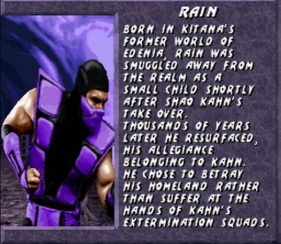 Mortal Kombat 3 Rain