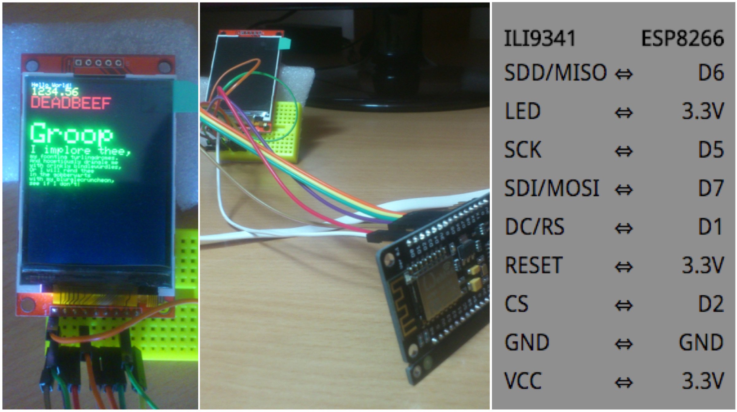 Wiring An ILI9341 SPI TFT Display With ESP8266 Based, 52% OFF Wiring An ILI9341 SPI TFT Display With ESP8266 Based, 52% OFF