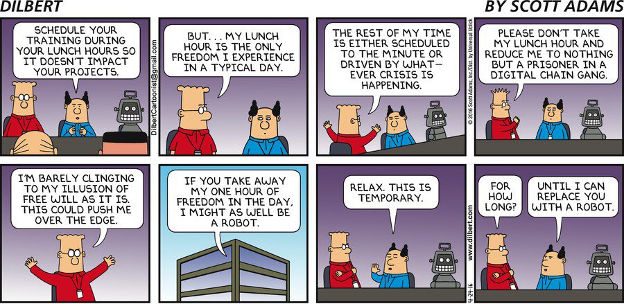 Lol ! training during lunch, temporary… — dilbert today — - scoopnest.com