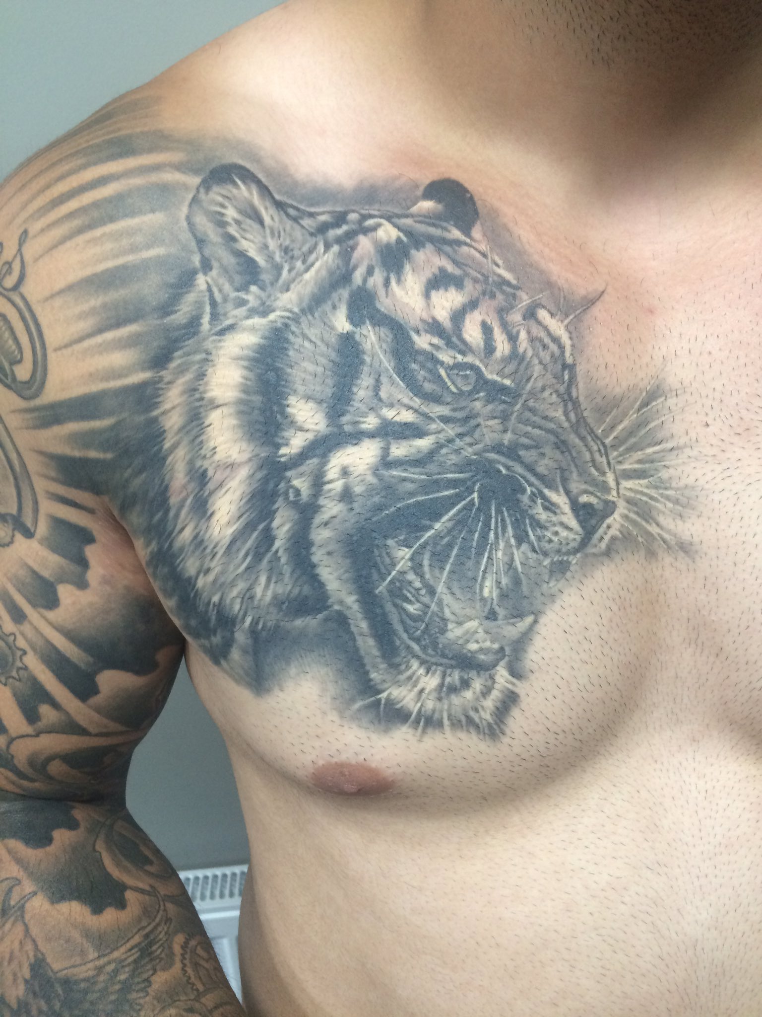 Tiger Tattoo Chest