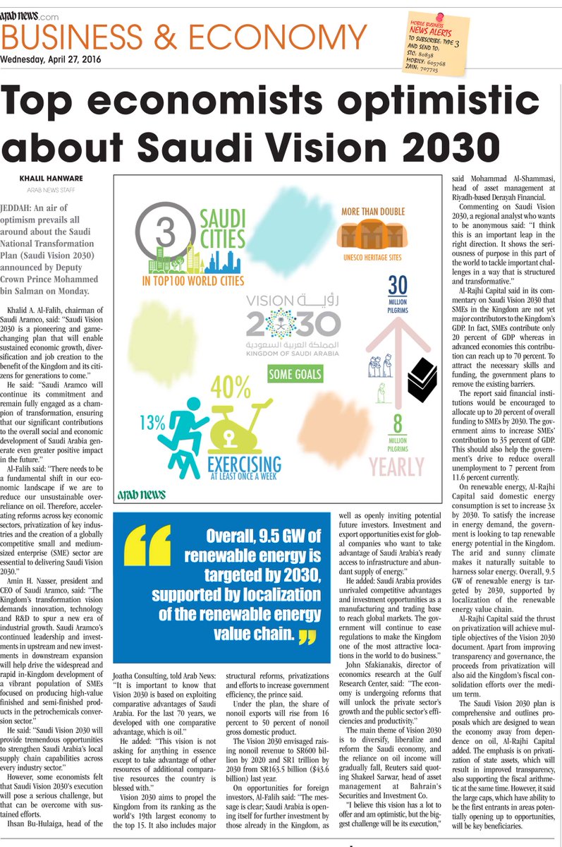 Top economists optimistic about Saudi Vision 2030 | Arab News | Scoopnest