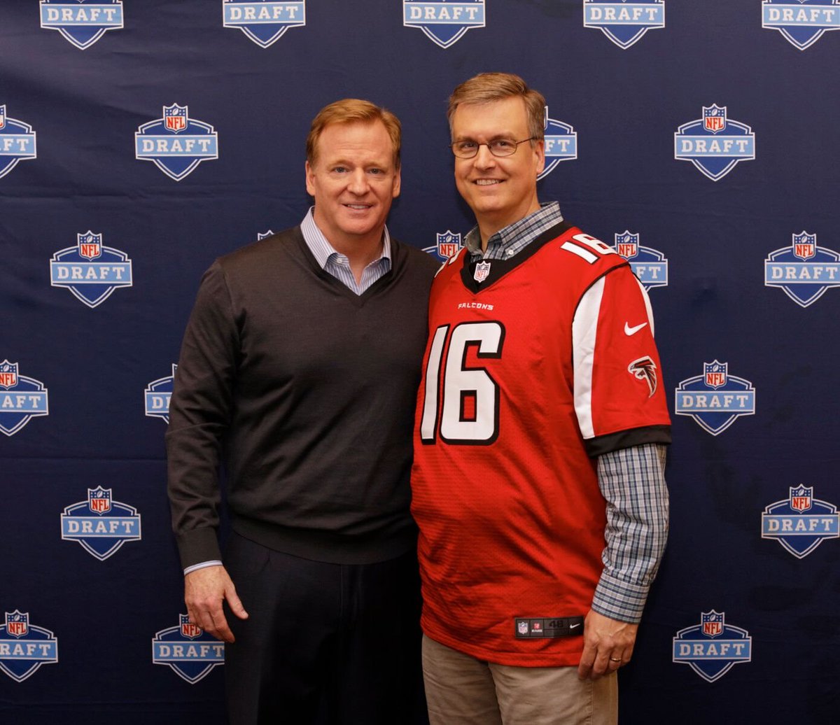 Phil Dodson, a Season Ticket Member since 1992, meets @nflcommish at ...