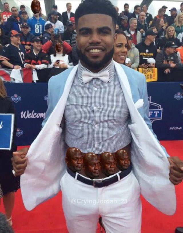 Ezekiel Elliott Crying Touchdown Celebration ABC7 New York