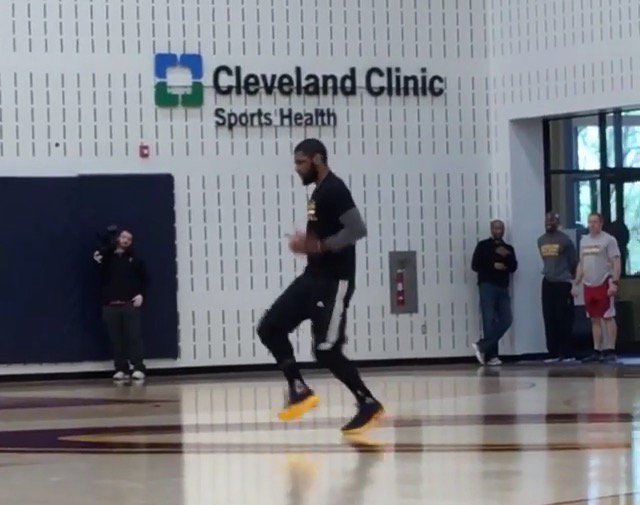 Video: Kyrie Irving nails the Running Man Challenge at Cavs practice ...