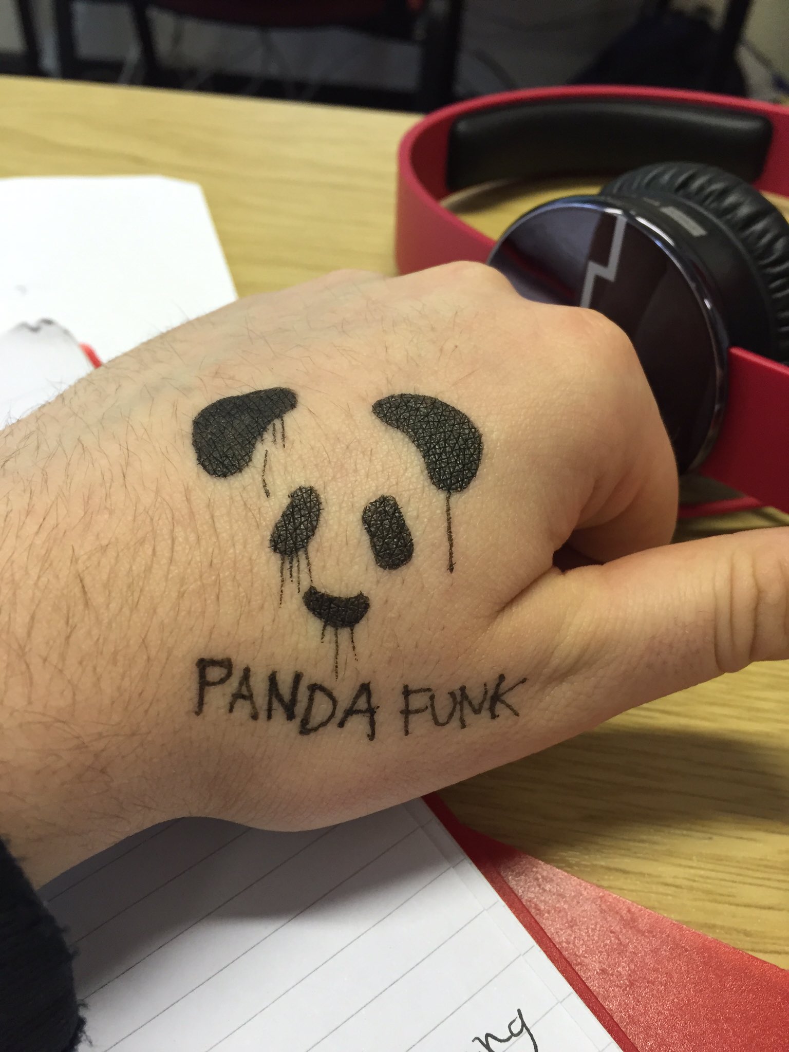 Deorro Fam Tattoos SPACEMAN JERSEY BLACK/WHITE REFLECTIVE MARBLE