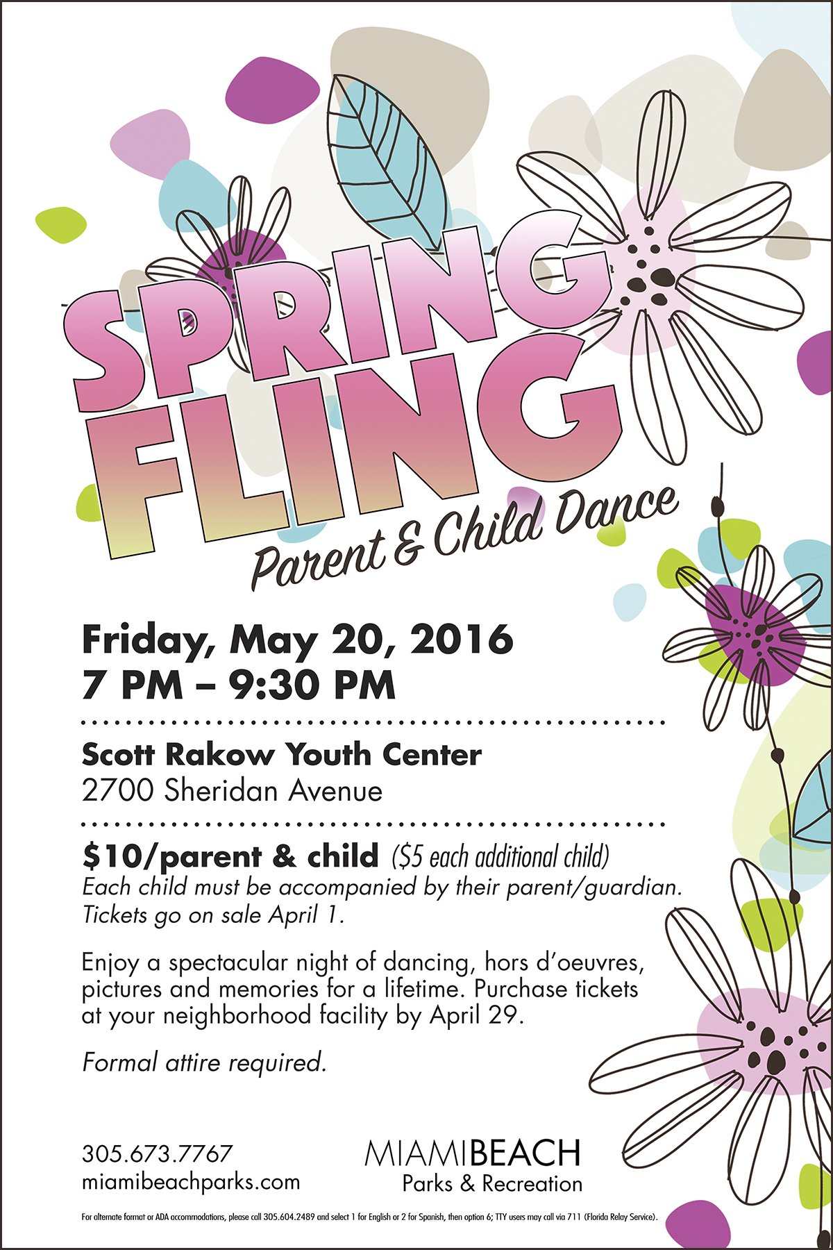 Spring Fling Dance Flyer