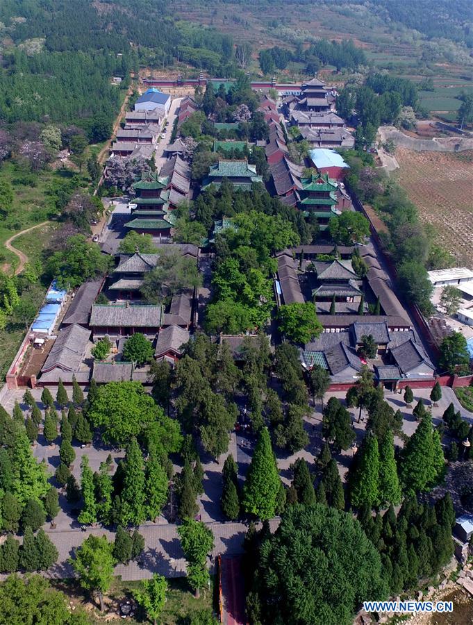 Aerial view of #shaolin temple, famous for chan buddhism and #kungfu in ...