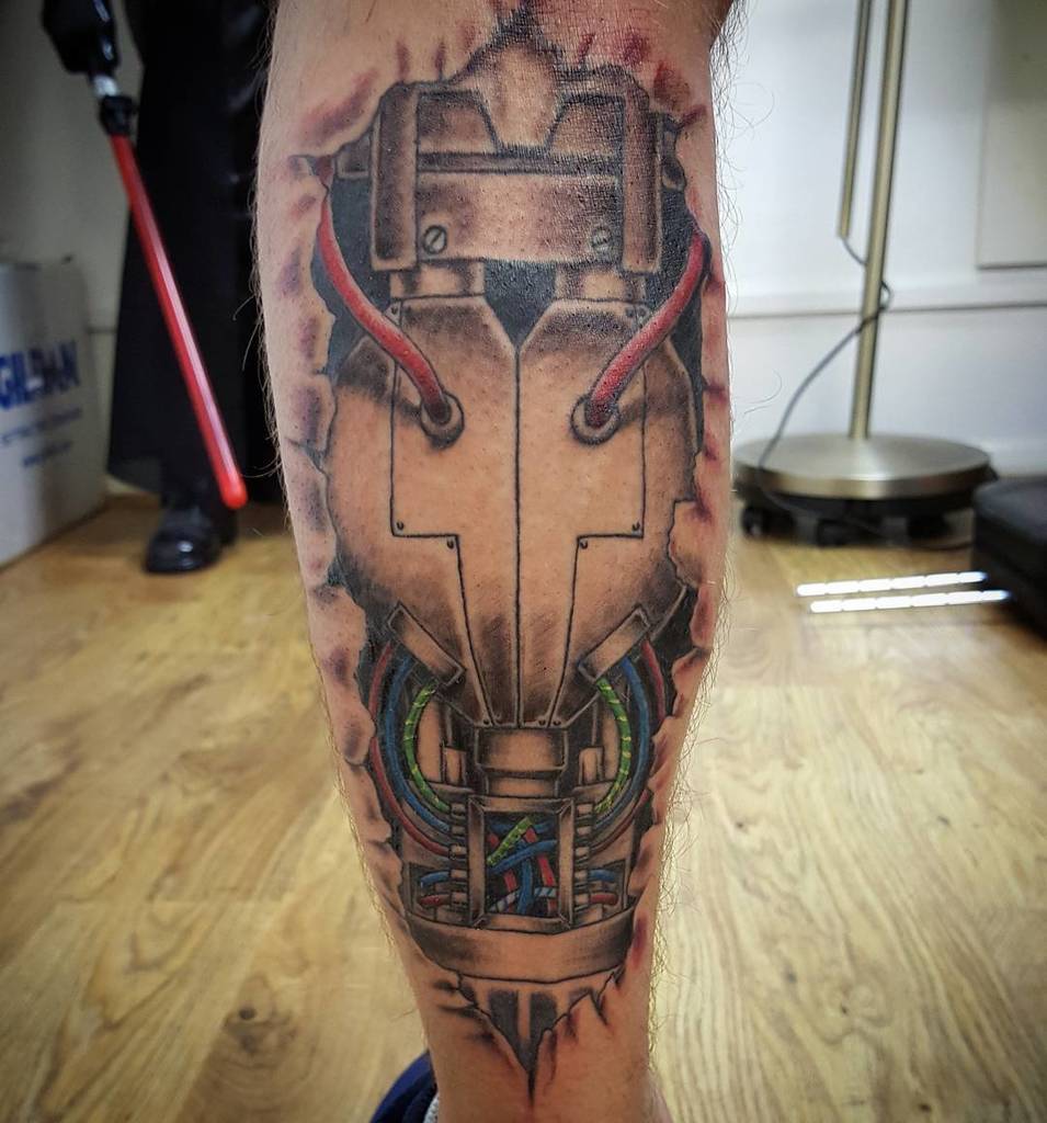 Terminator Robot Arm Tattoo